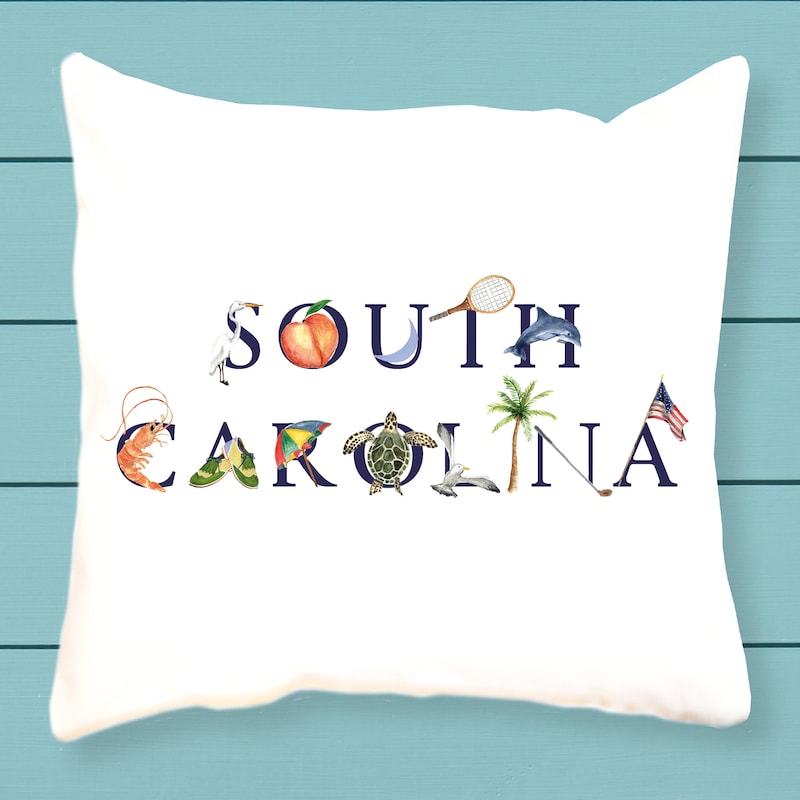 South Carolina Pillow - Etsy