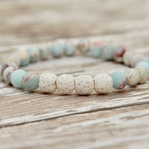 Essential Oil Bracelet, Diffuser Jewelry, Aromatherapy, Jasper Gemstone ...