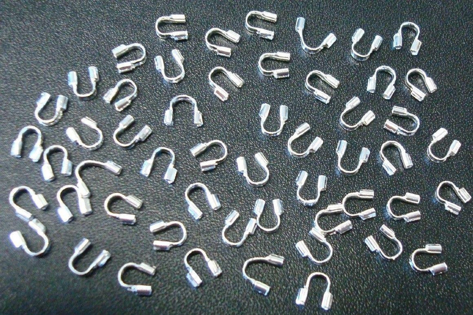 Wire Protectors SILVER Plated Crimping Loop Protects Flex Wire | Etsy