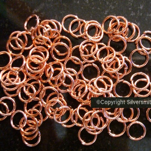 50 or 100 Rose Gold Plated Jump Rings 4mm Open Loop Jewelry - Etsy