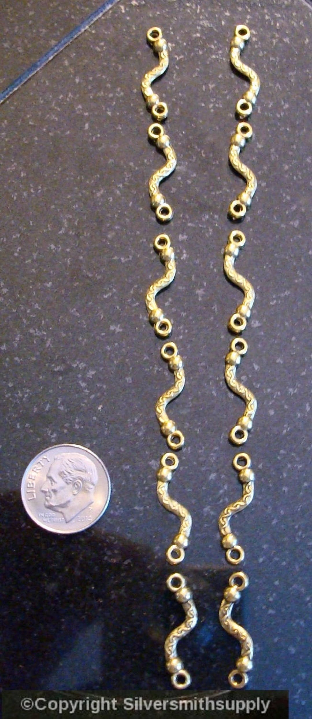 Gold Plated Alloy Cast Jewelry Links 12pc Chain Charms Pendants ...