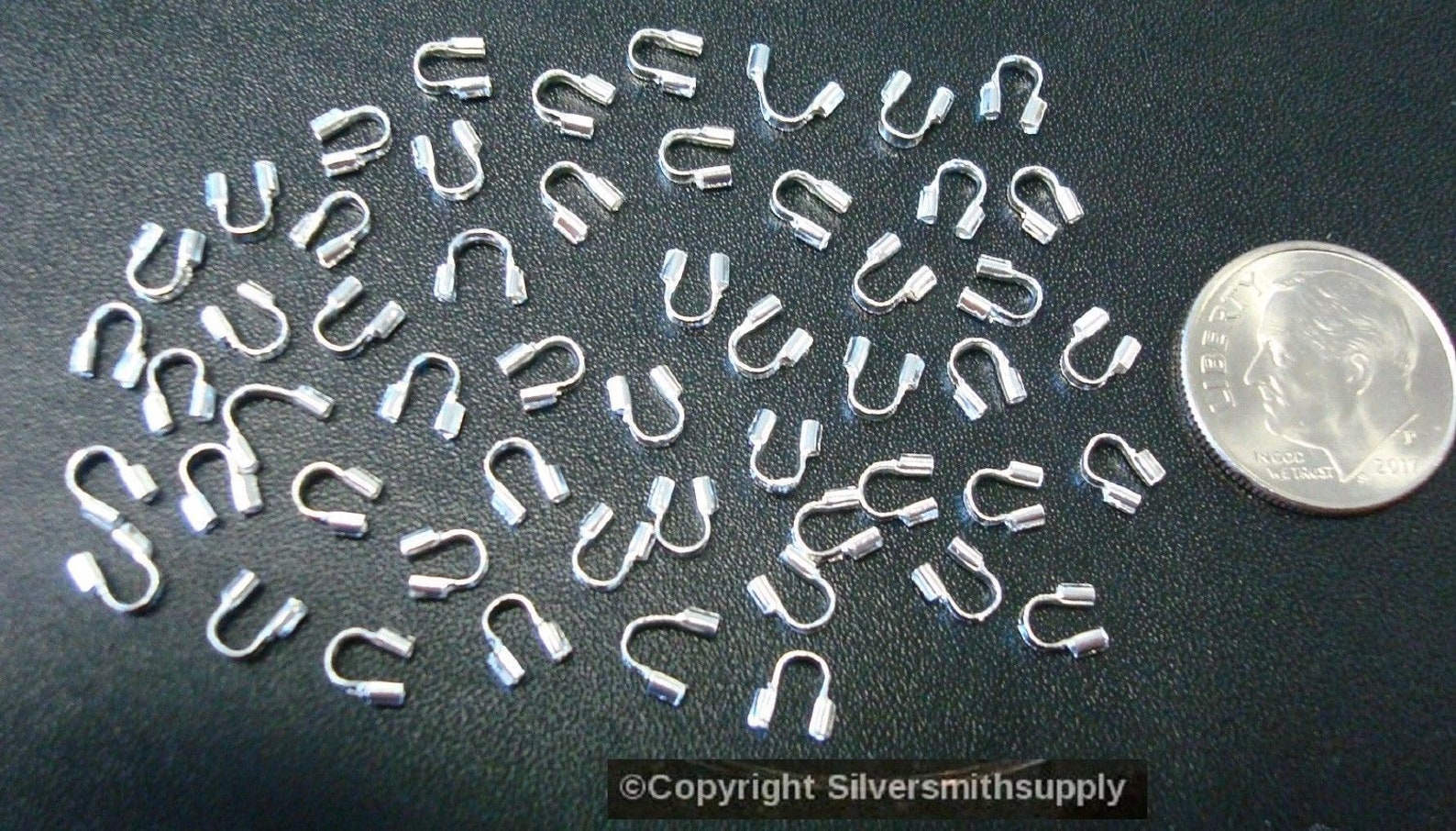 Wire Protectors SILVER Plated Crimping Loop Protects Flex Wire | Etsy