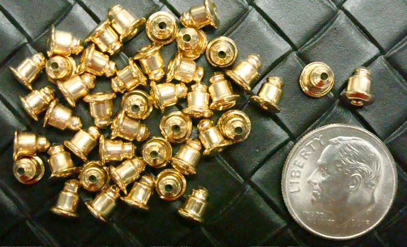 40 Earring Backs Bullet Clutches Strong Basic No Tip Yellow | Etsy