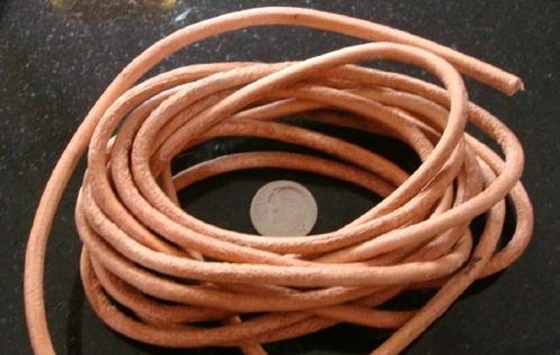 10 Feet 4mm Natural Leather Thong Bead Stringing Necklace Cord | Etsy