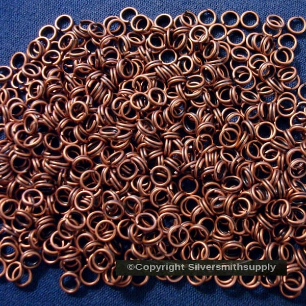 Copper Split Rings - Etsy