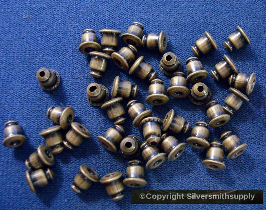 40 Earring Backs Bullet Clutches Strong No Tip Antique Bronze Plated ...