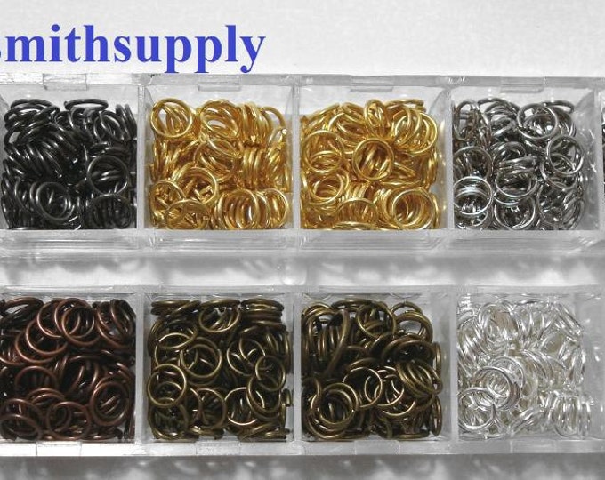 600 Open Jump Rings 6mm 100 Ea 6 Colors Jewelry Making Charm Attachment ...