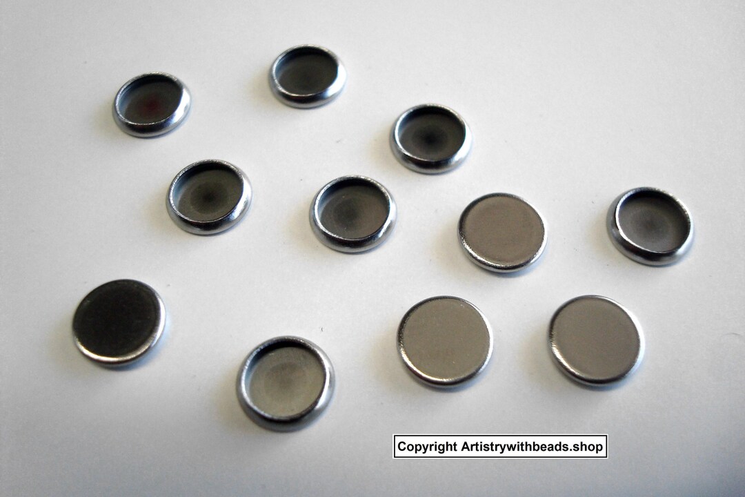 6mm Stainless Steel Bezel Cups - Plain Edge, 10 Piece Lot BC030 - Etsy