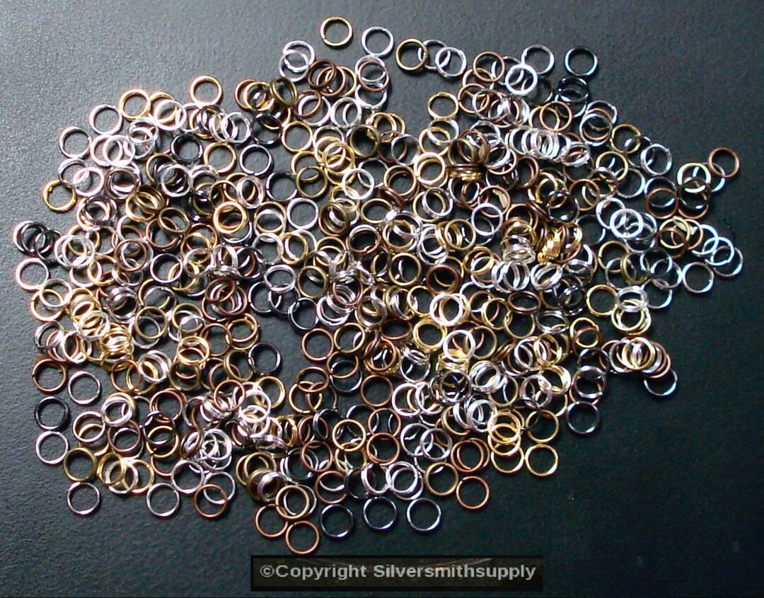 6mm Split Ring Clasps 6 Color Plated Finishes Split Ring Jump Rings ...