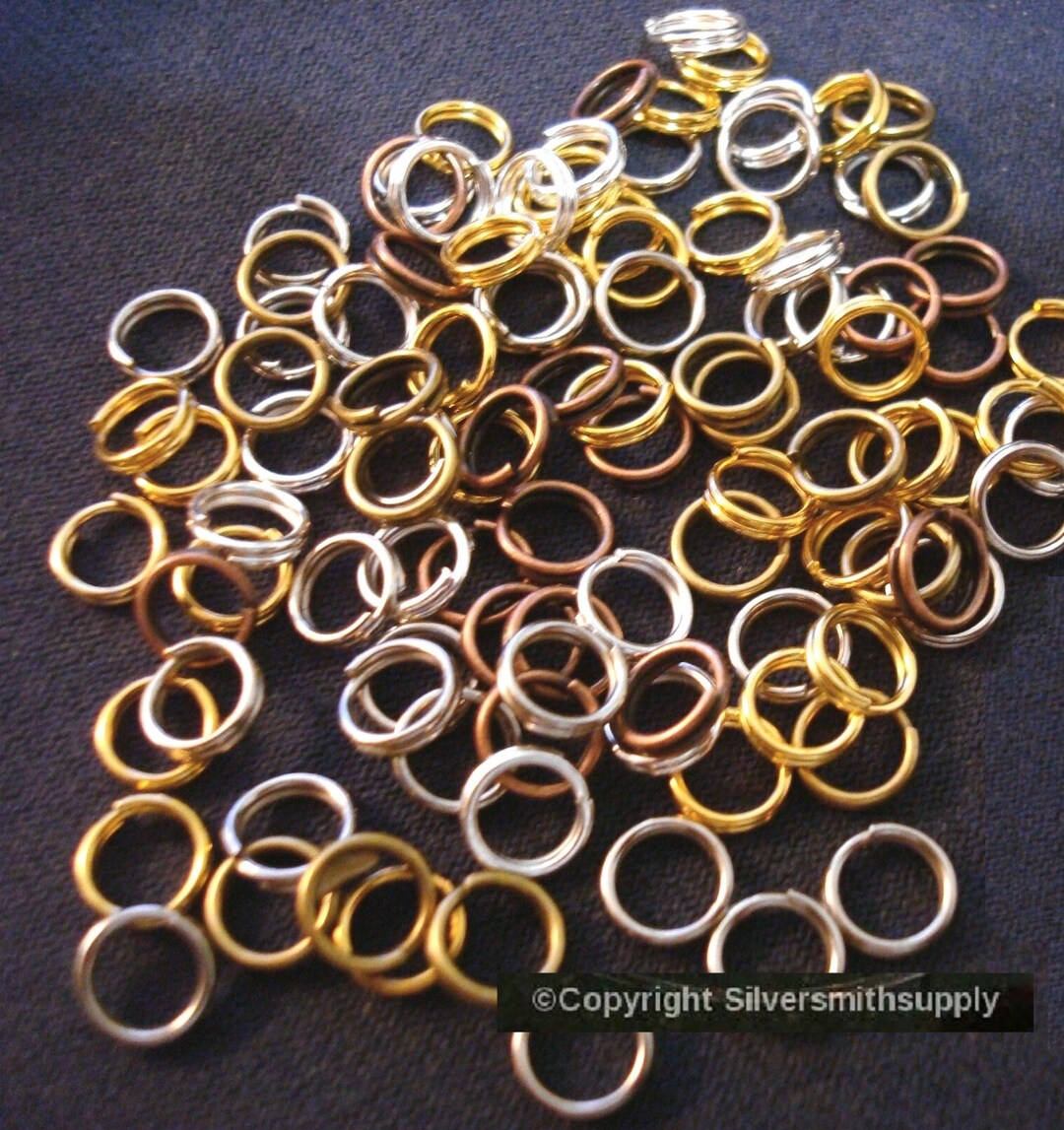6mm Split Ring Clasps 5 Color Plated Finishes Split Ring Jump Rings ...