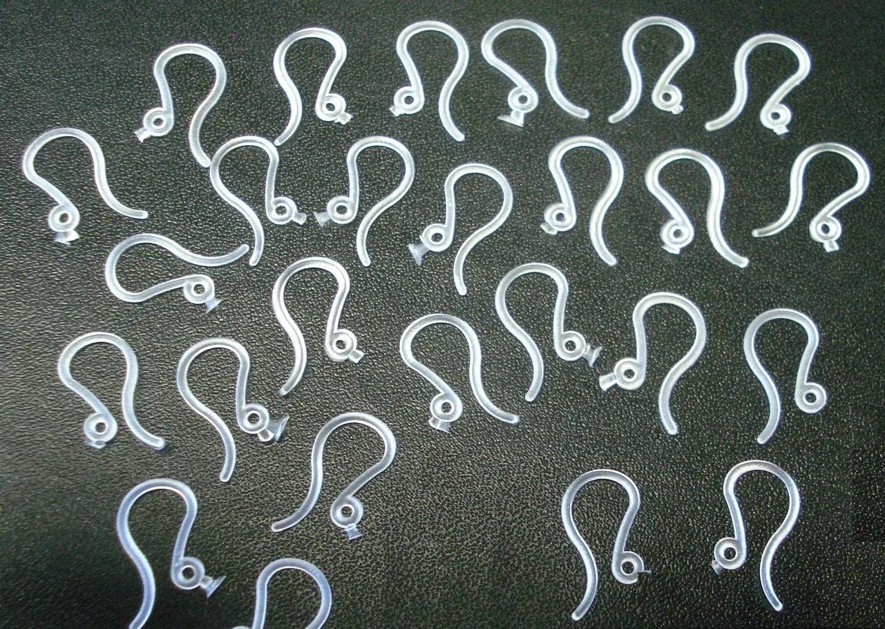 24 Rubber Loop Earring Wires Hypo-allergenic Pierced Earring | Etsy