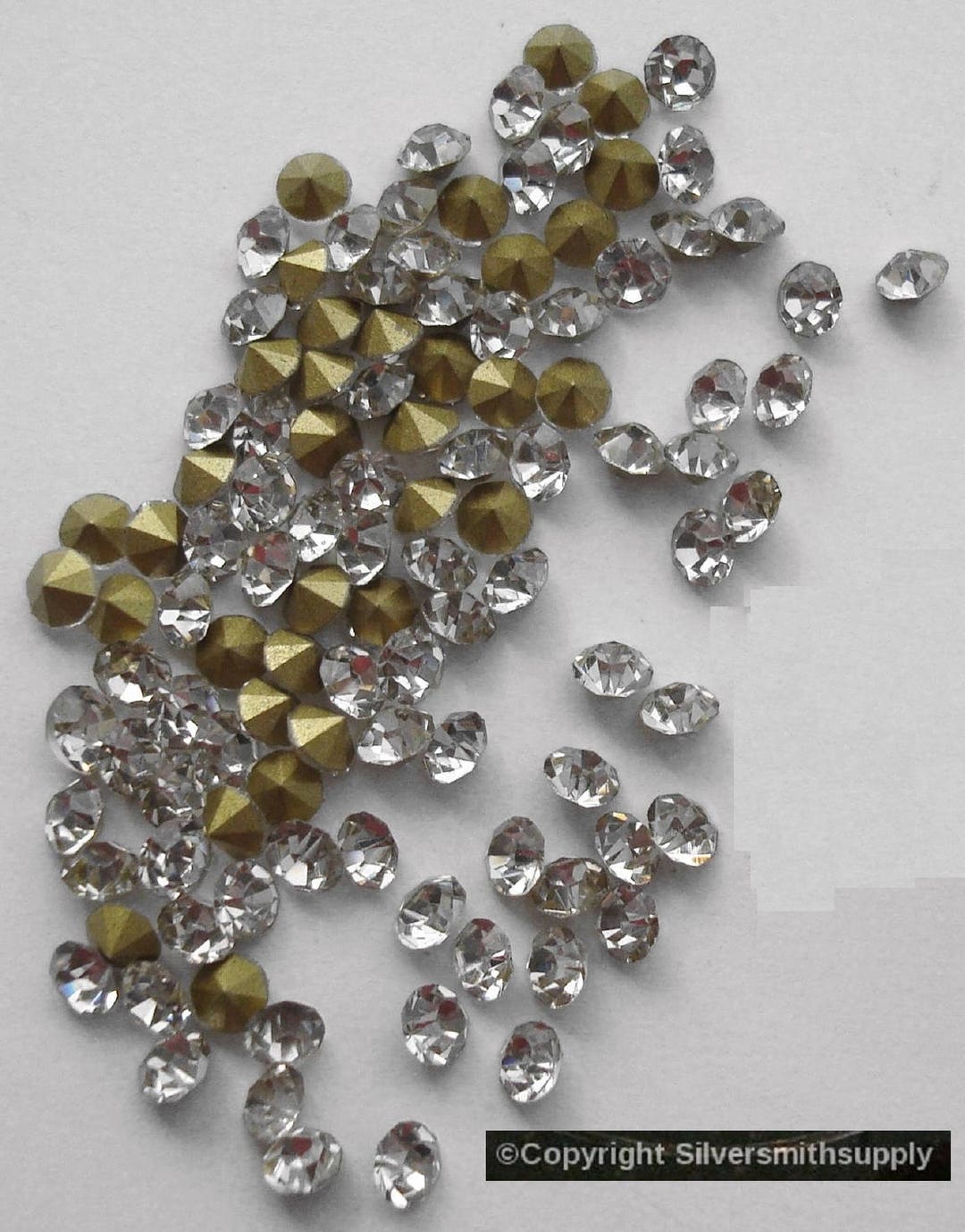 100pcs Crystal Rhinestones Tin Cuts High Quality 3.5x1.5mm Foil Backed ...