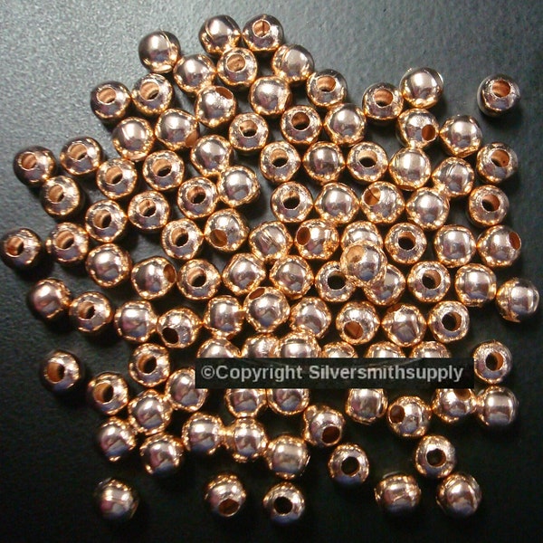 Rose Gold Spacer Beads - Etsy