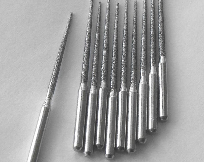 1 or 10 Diamond Drill Bits, Tapered Reamer Drill Bits Tips Drill Stone ...