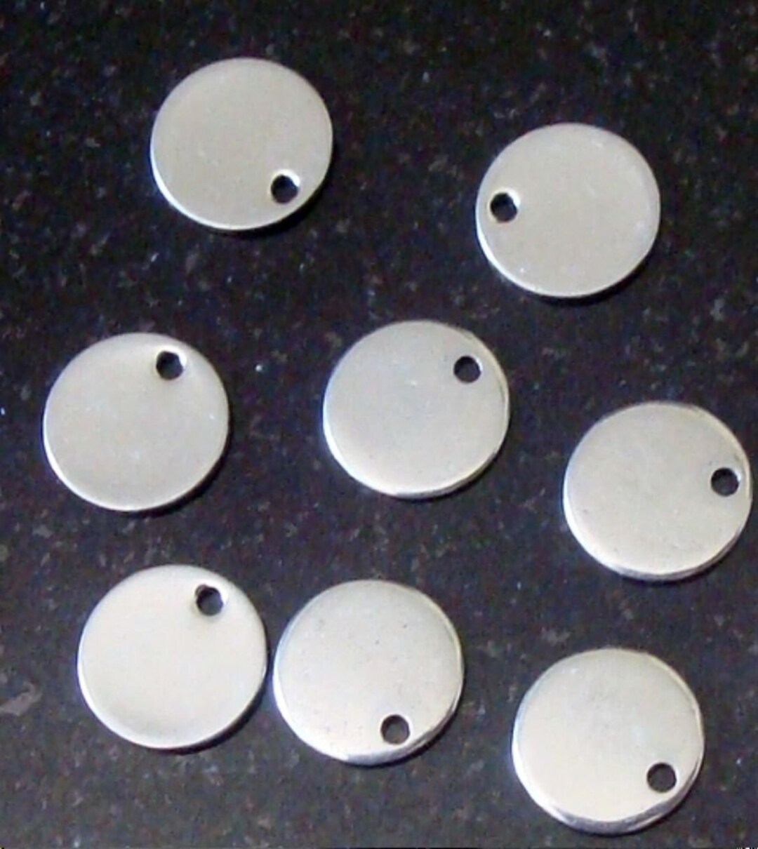 10 Blank Stamping Discs Stainless Steel Jewelry Signature Tags Disks ...
