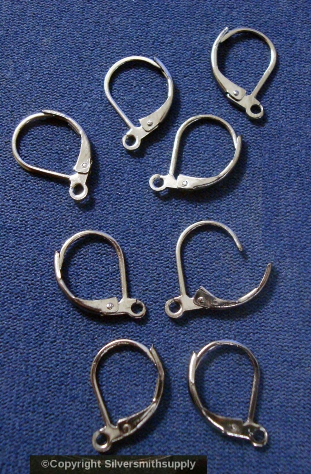 8 Lever Back Earring Findings Gunmetal Black Open Loop Dangle Earrings ...