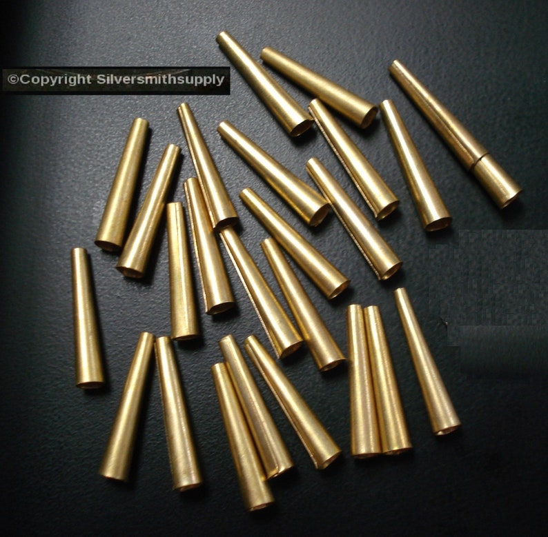25 Brass Cones Metal Native American Craft Jewelry Supplies - Etsy