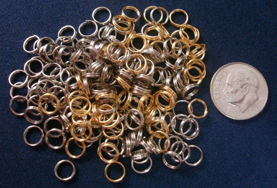 6mm Silver/gold Split Rings Jump Rings 200 Pcs Use as Clasp or | Etsy