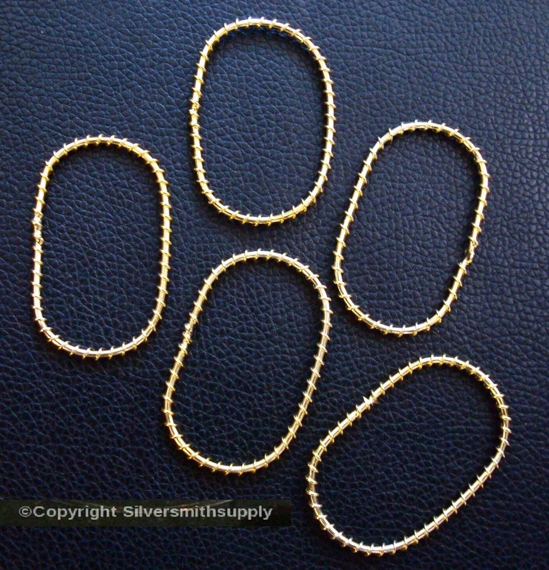 Large Jewelry Twist Wire Link Soldered 50x30mm 5 Pieces Use for ...