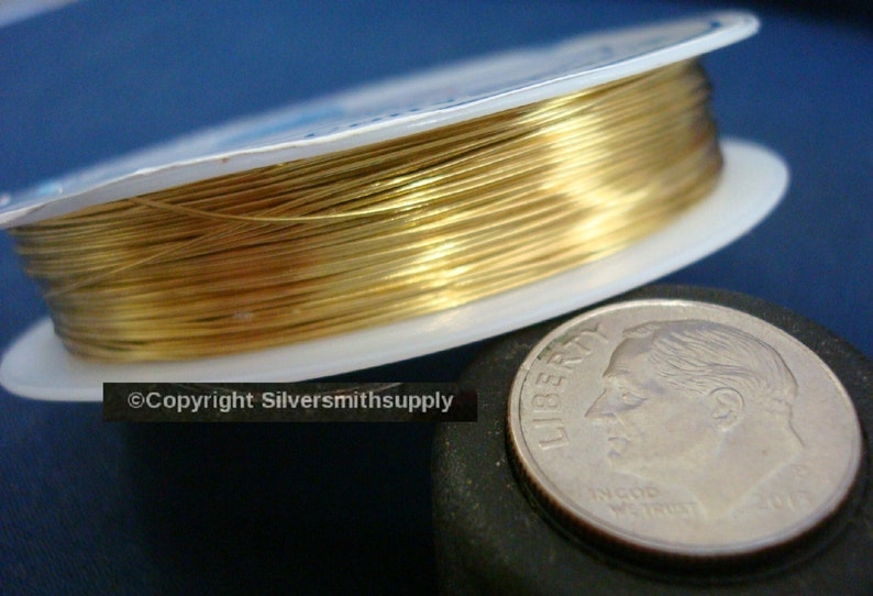 26ga Gold Plated Copper Round Wire .4mm .015 Create Wire - Etsy