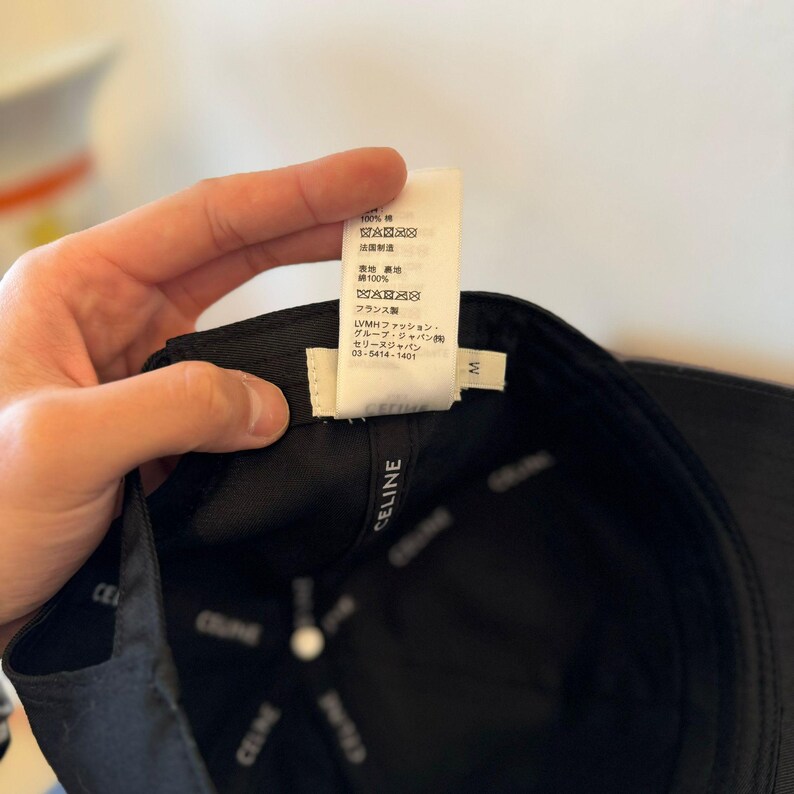 Pre-owned Authentic Celine Triumph Cap in Black - Etsy