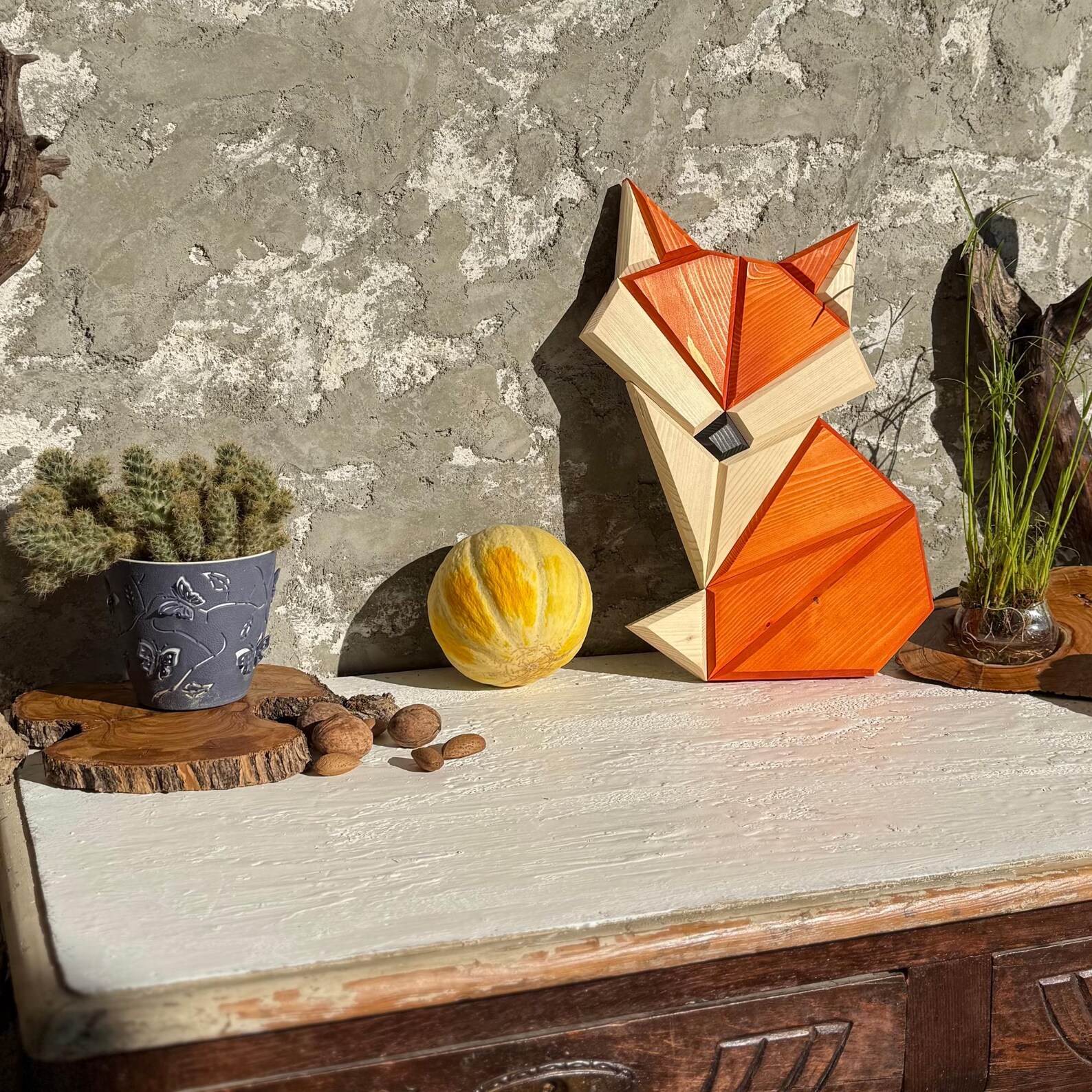 Cute Fox Wall Decor,nursery Room Decoration,wooden Fox Figure,cozy and ...