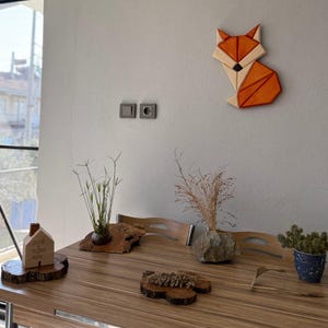 Cute Fox Wall Decor,nursery Room Decoration,wooden Fox Figure,cozy and ...