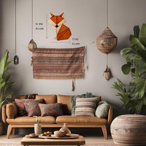 Cute Fox Wall Decor,nursery Room Decoration,wooden Fox Figure,cozy and ...