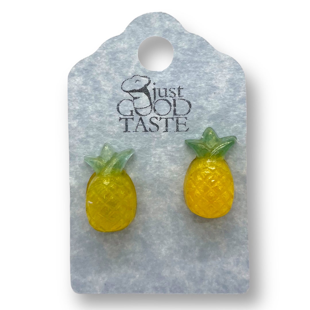 Aretes de piña de resina hechos a mano Joyería de novedad de alimentos ...