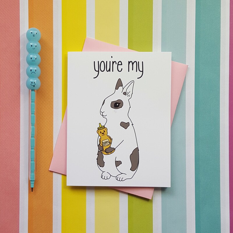 Bunny Pun Card - Etsy