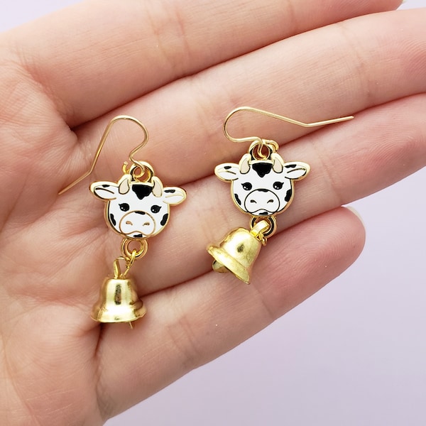 Cow Earrings - Etsy