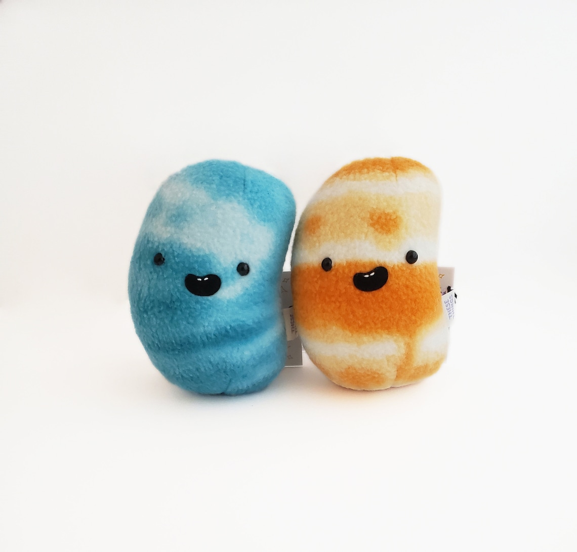 Jelly Bean Plushie // Six Color Choices // Plush Toy - Etsy