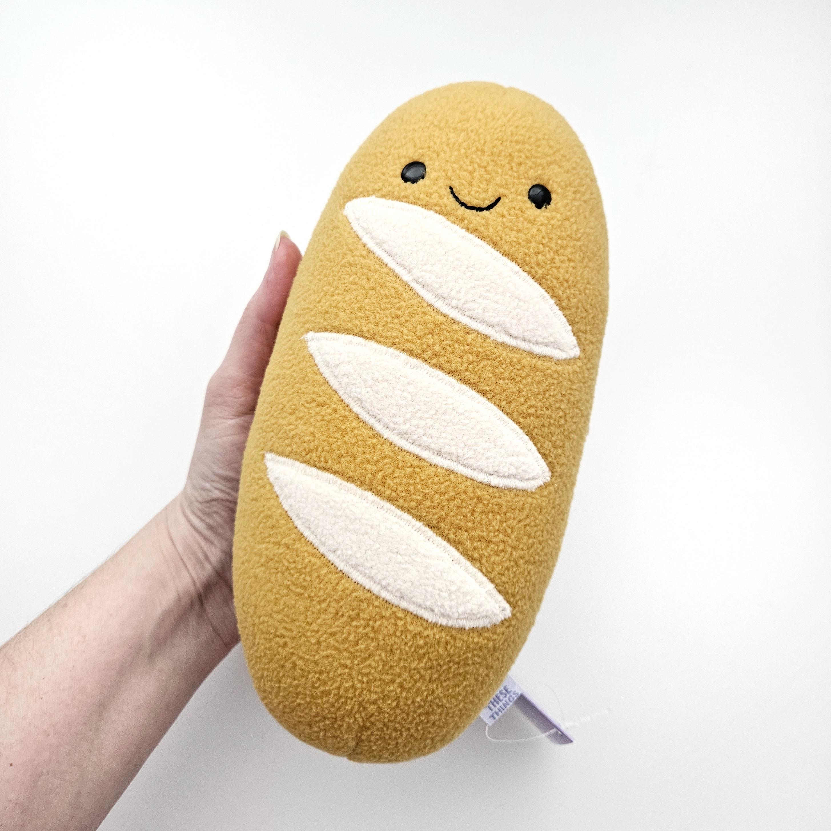 Happy Bread Loaf Plushie // Handmade Plush Toy - Etsy