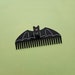Vampire Bat Wide Tooth Comb: Black & White Halloween Hair Accessory - Etsy