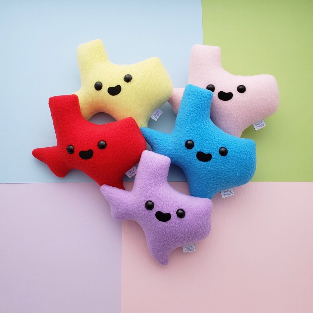 Happy Texas Plushie // Handmade Plush Toy // 6 Colors to Choose From - Etsy