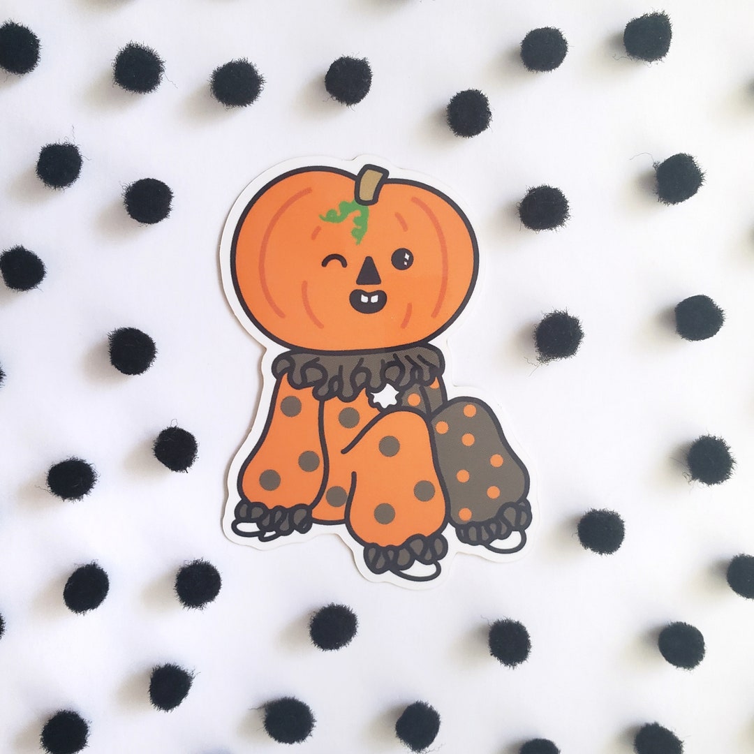 Pumpkin Boi Sittin' Vinyl Sticker - Etsy