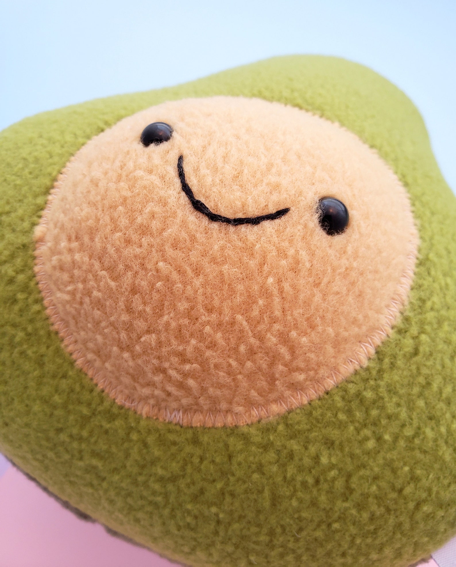 Happy Avocado Plushie // Handmade Plush Toy - Etsy