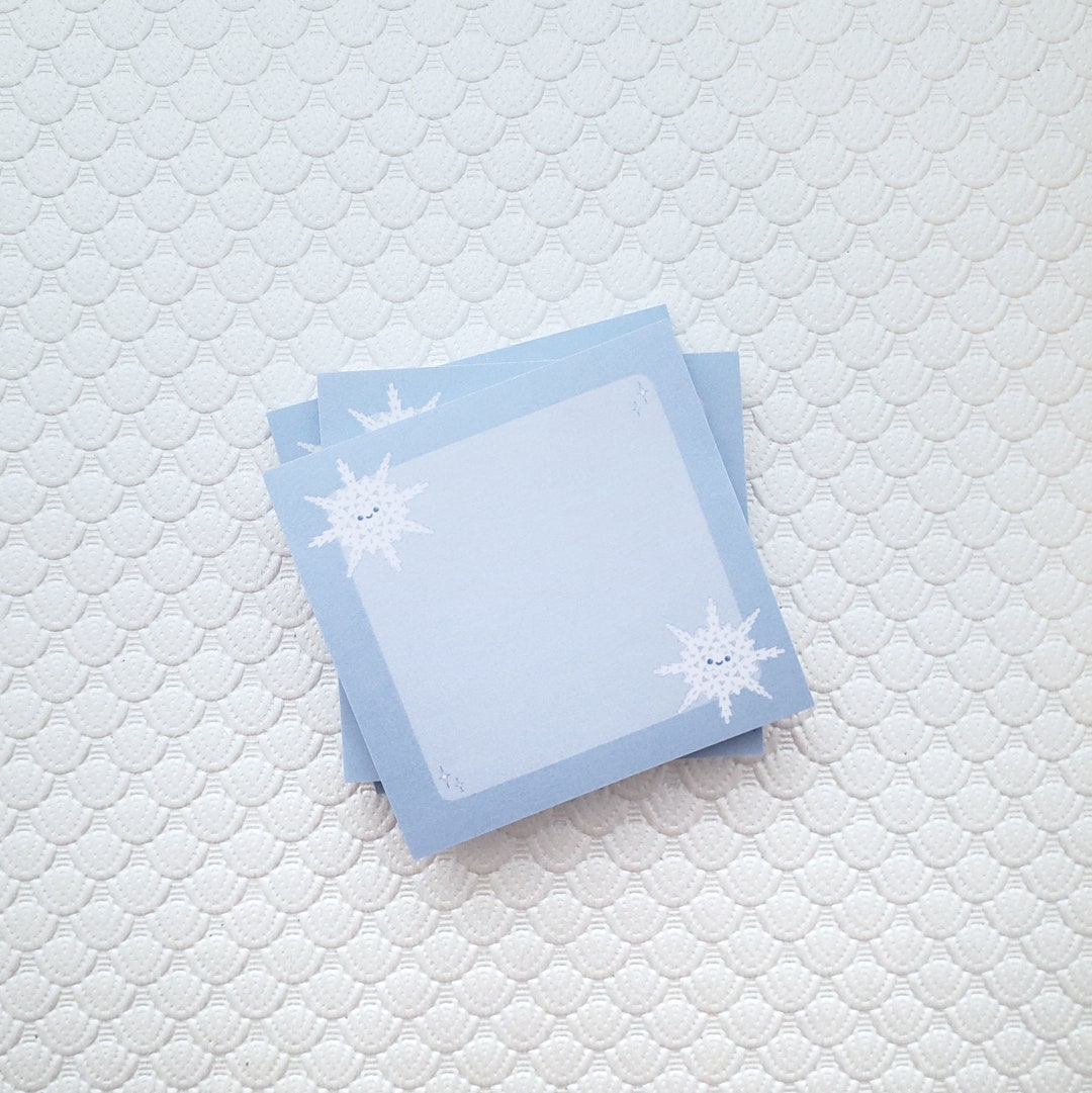Icy Snowflake Sticky Notes - Etsy