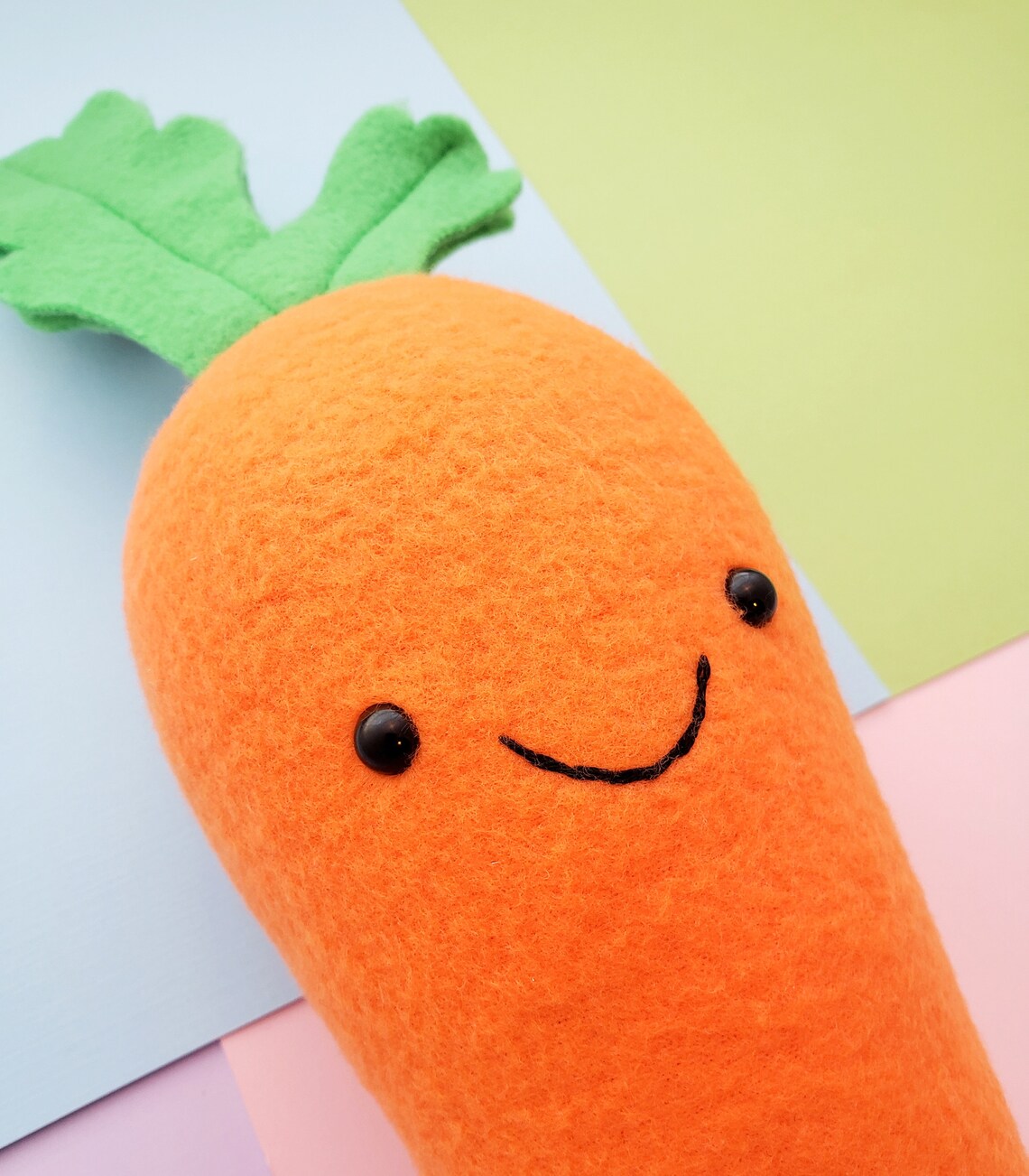 Happy Carrot Plushie // Handmade Plush Toy - Etsy
