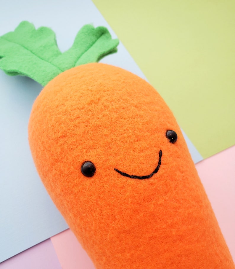 Happy Carrot Plushie // Handmade Plush Toy - Etsy