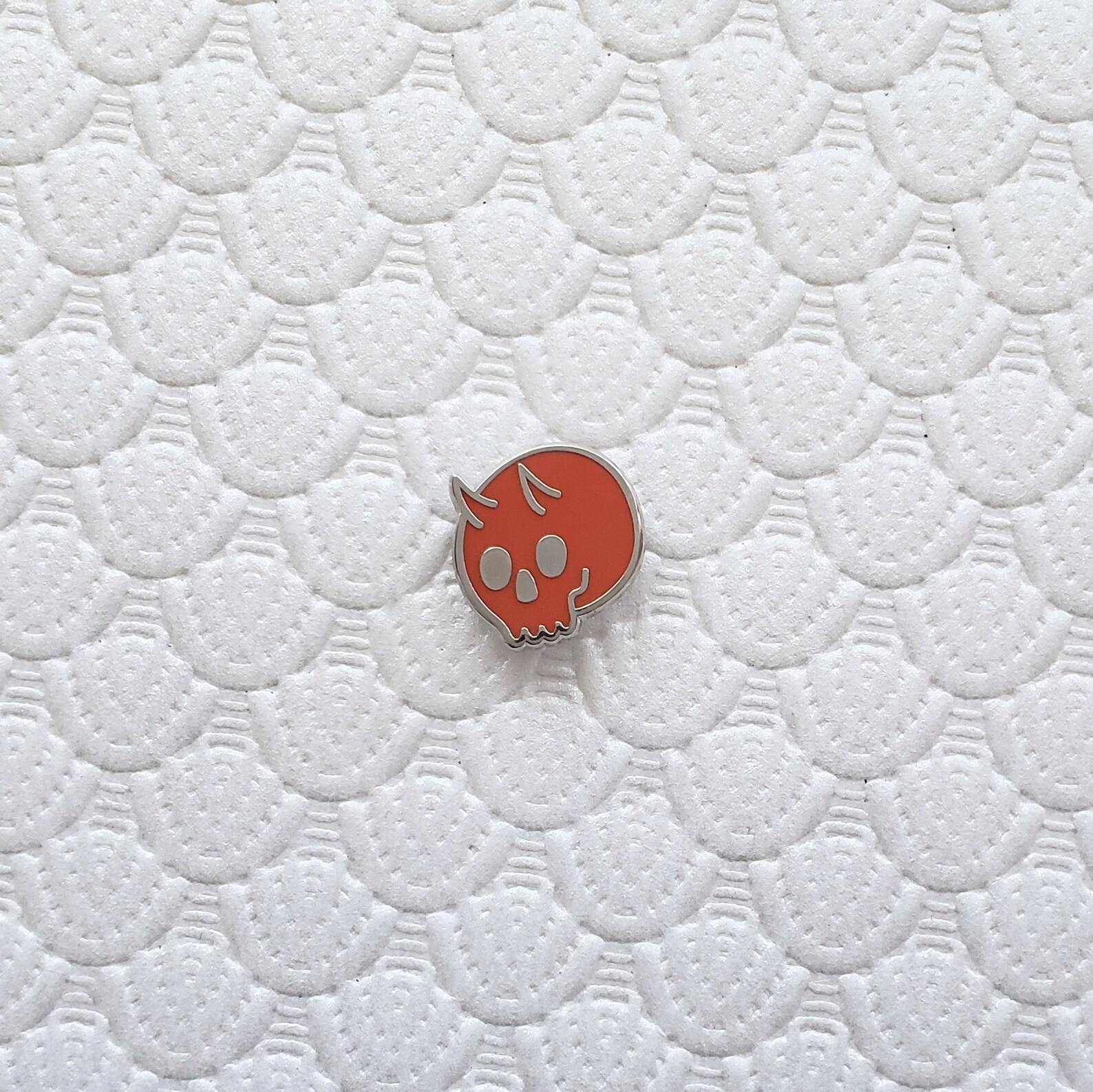 Lil Demon Skull Enamel Pin // Two Color Options - Black, Red, or Purple ...