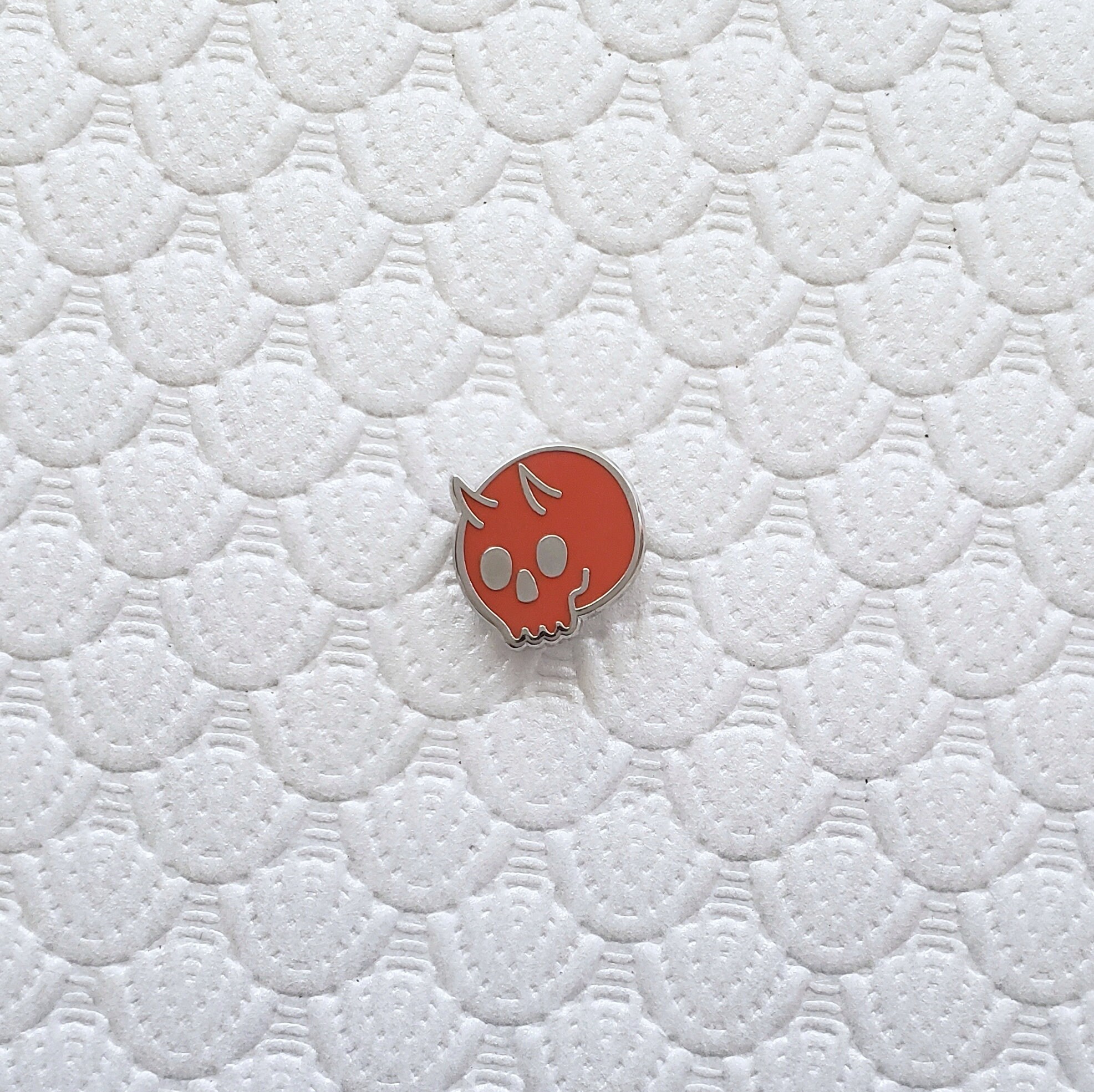 Lil Demon Skull Enamel Pin // Two Color Options - Black, Red, or Purple ...