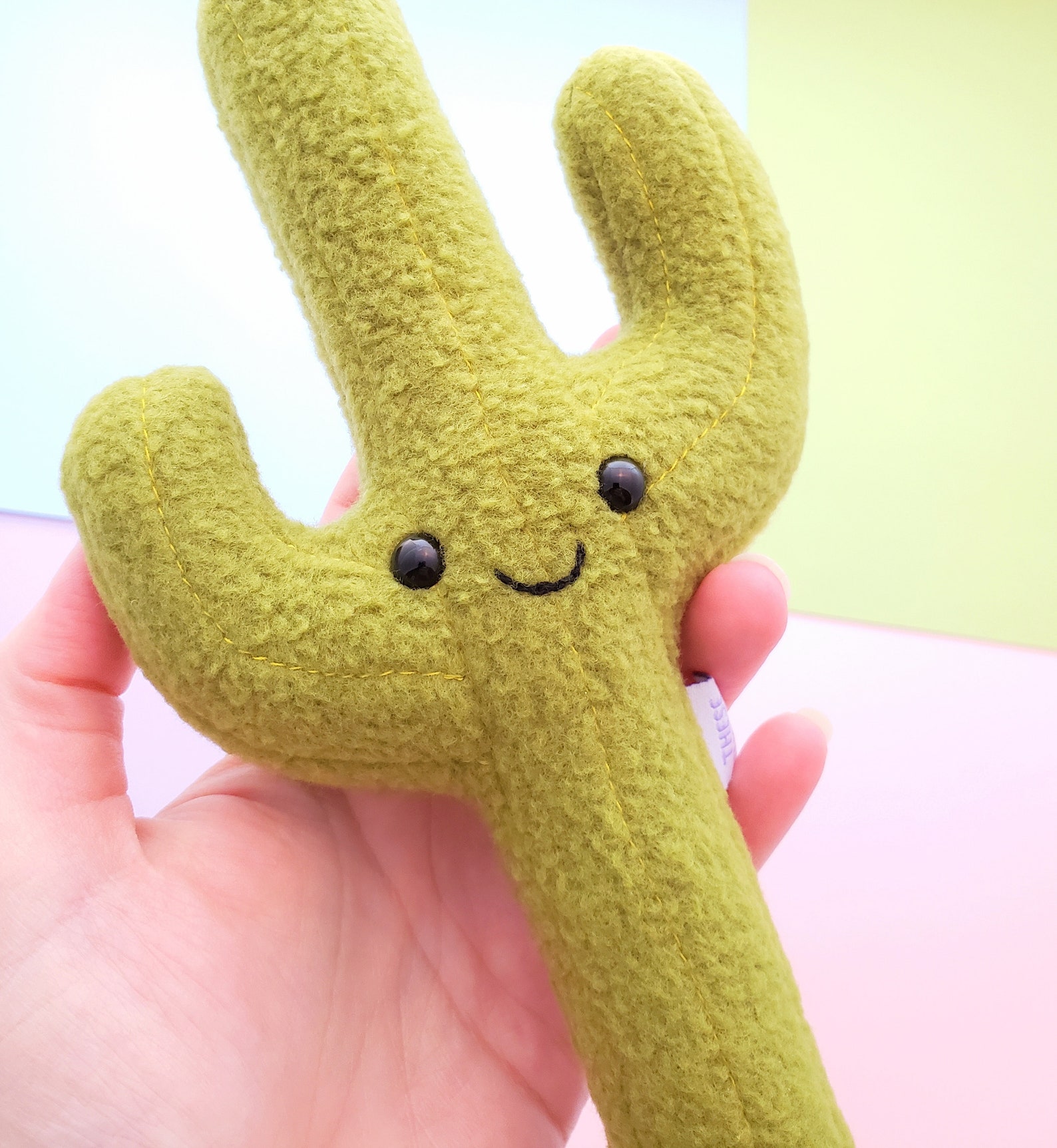 Happy Cactus Plushie // Handmade Plush Toy - Etsy