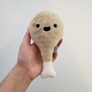 Happy Chicken Leg Plushie // Handmade Plush Toy - Etsy