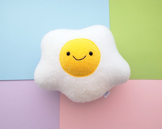 Happy Egg Plushie // Handmade Plush Toy - Etsy