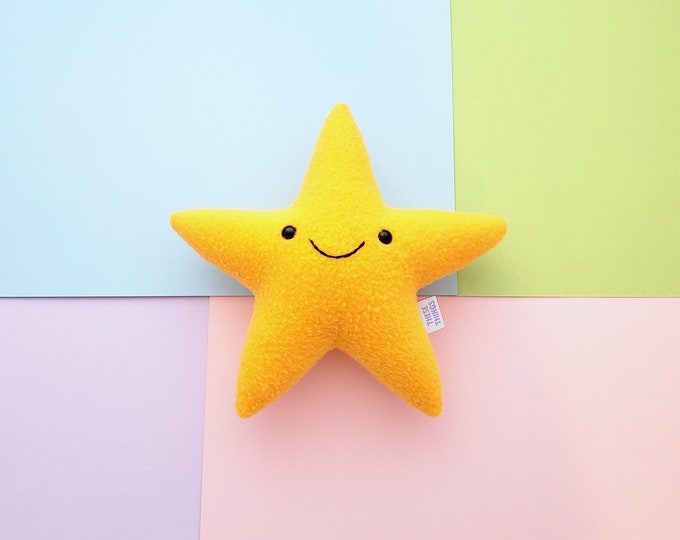 Happy Star Plushie - Etsy