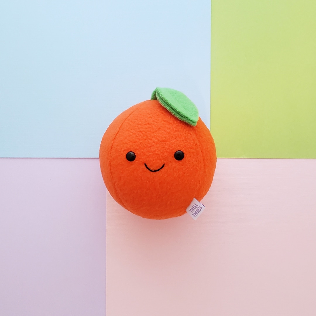 Happy Orange Plushie - Etsy