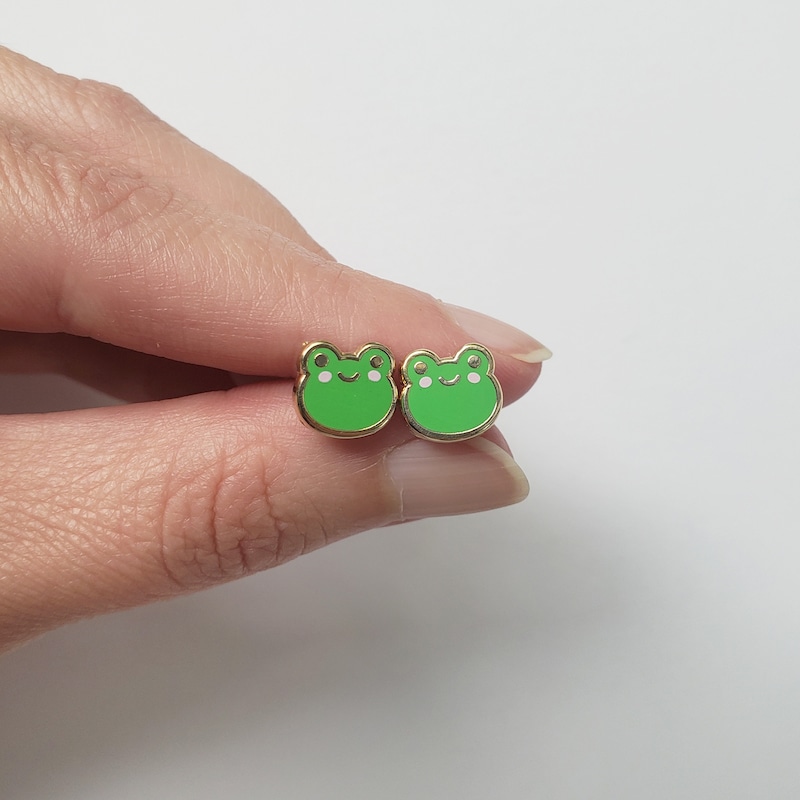 Frog Jump Earrings - Etsy