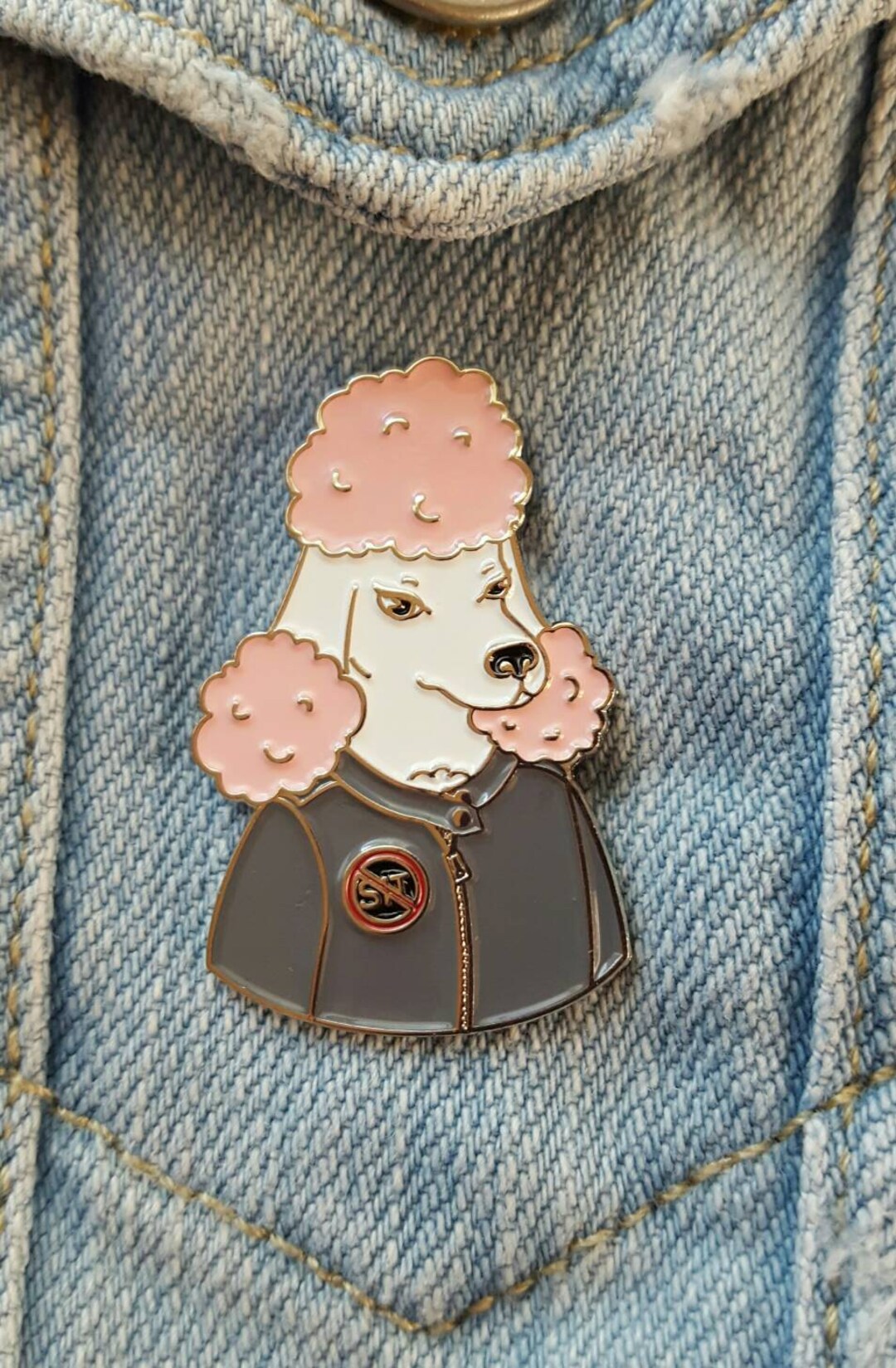 Pissed Poodle Enamel Pin - Bad Dog Biter Gang! - Etsy