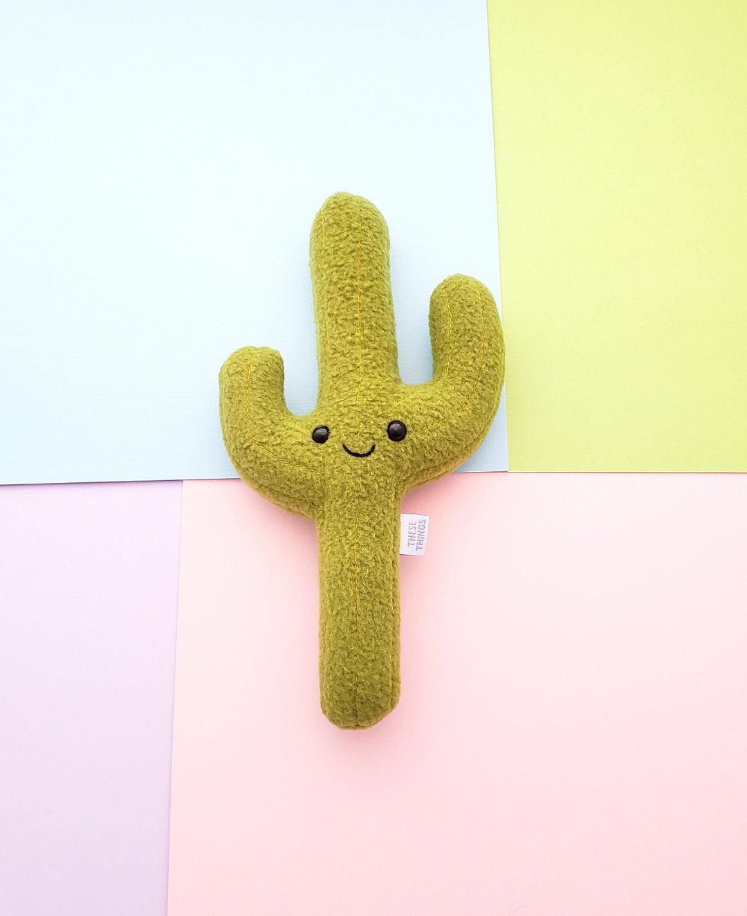 Happy Cactus Plushie // Handmade Plush Toy - Etsy